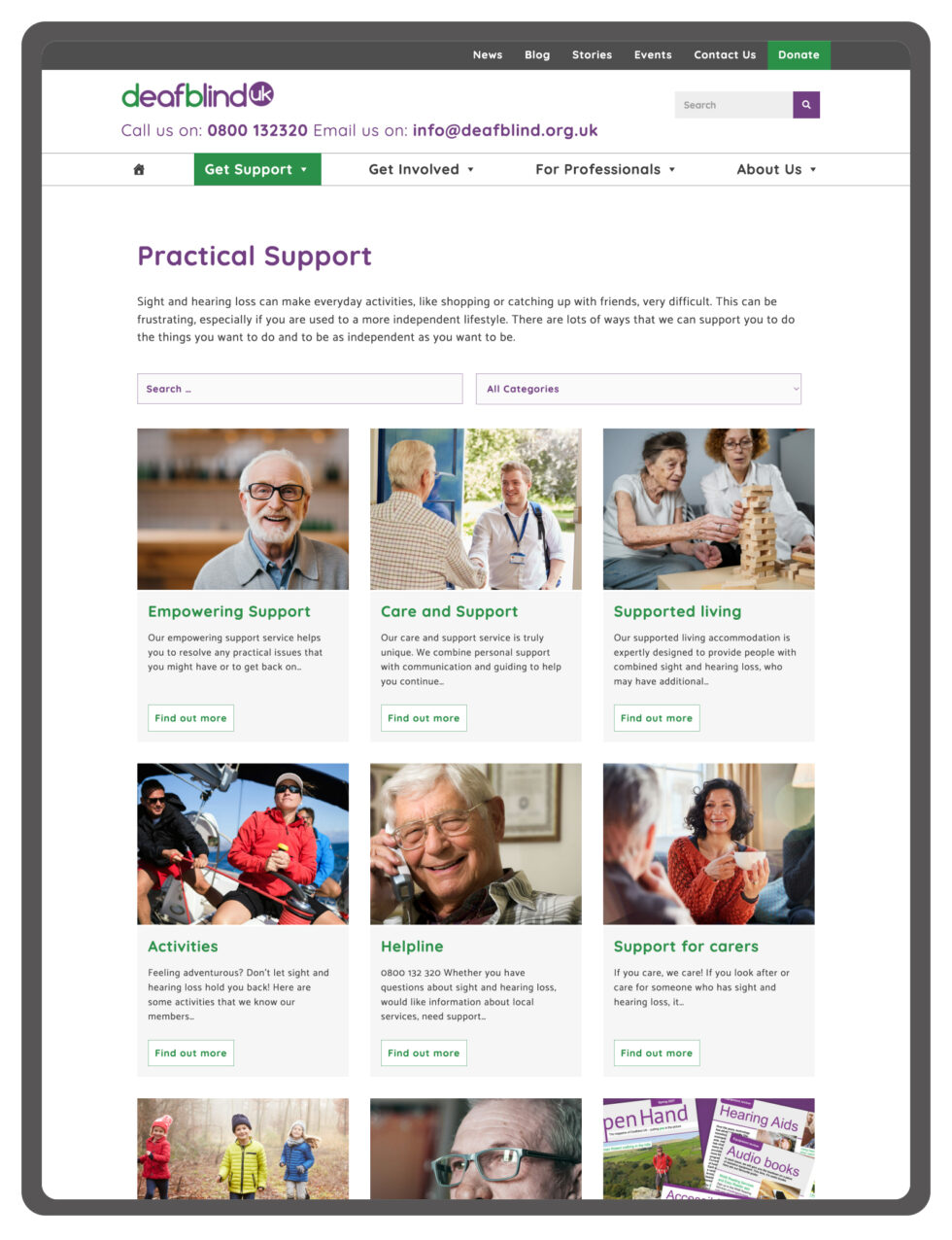 DeafBlind UK website built and designed by Penguin Boy